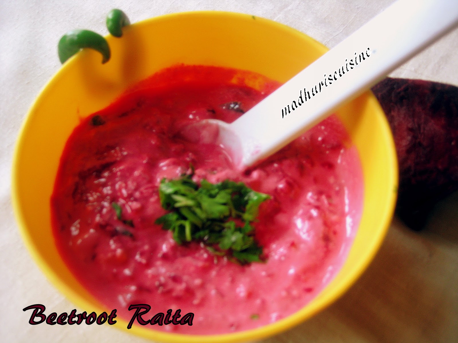 madhuri's kitchen: Beetroot Raita / Simple Raita