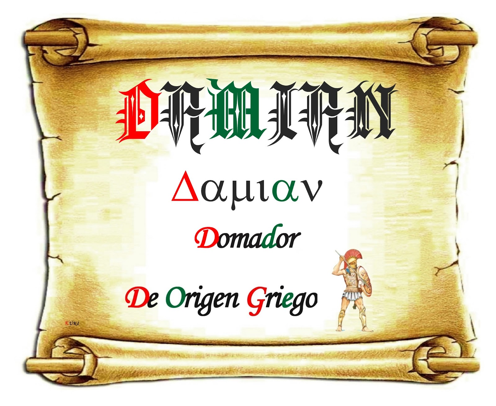 El origen de los nombres: Damian