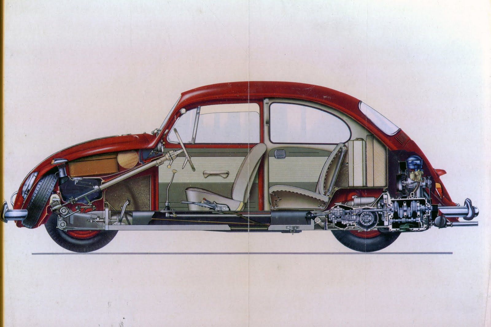 Jamie Smith Design: Vintage VW Beetle cross section