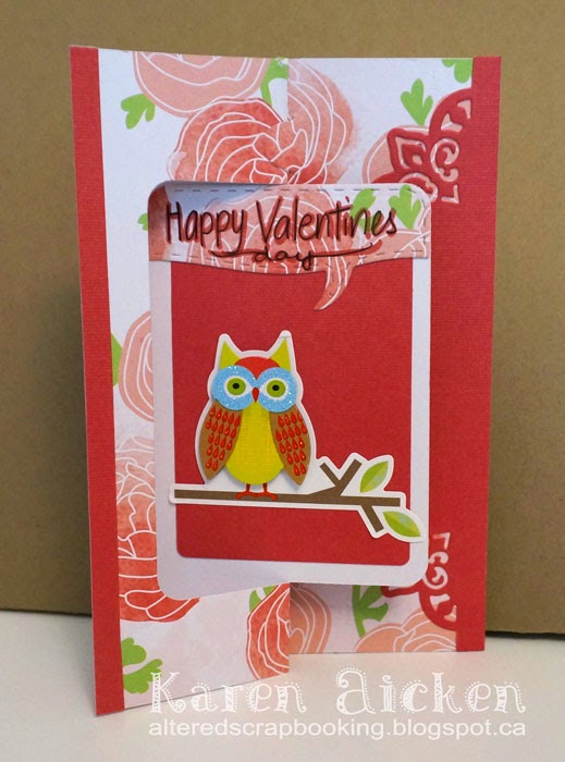 Altered Scrapbooking: Owl Valentine Pull Card