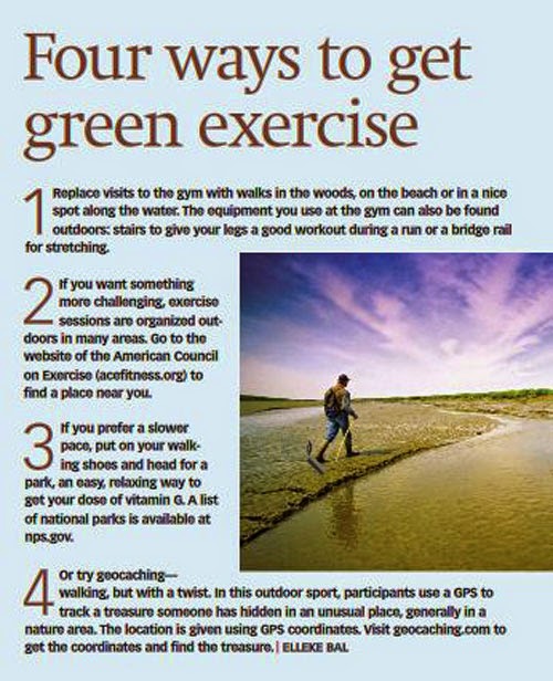 Health & nutrition tips: 4 Ways to Get Green Exercise