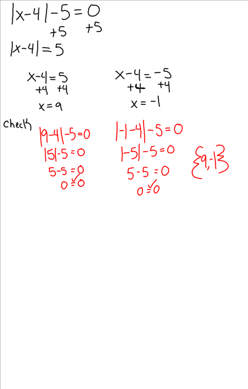 Mrs Gordons Awesome Algebra 2 Class: Solving and Checking Absolute ...