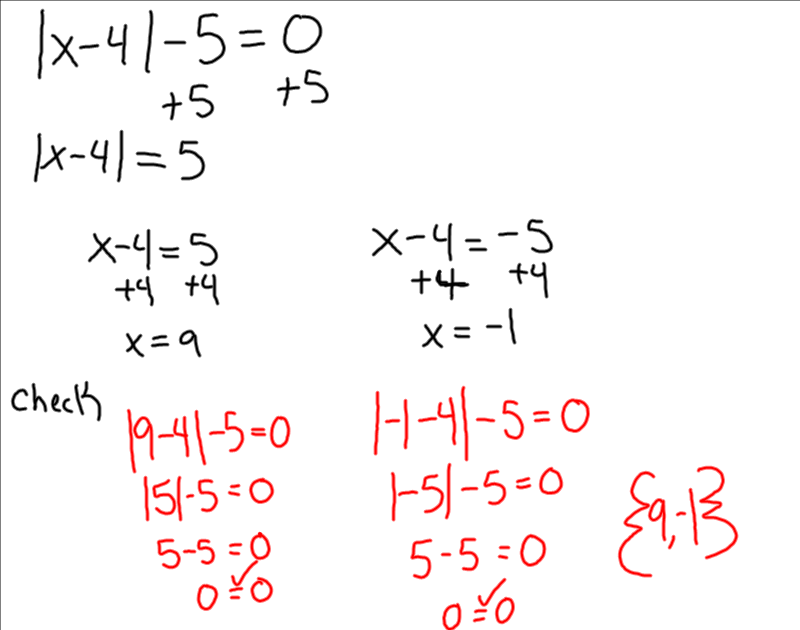 Mrs Gordons Awesome Algebra 2 Class: Solving and Checking Absolute ...