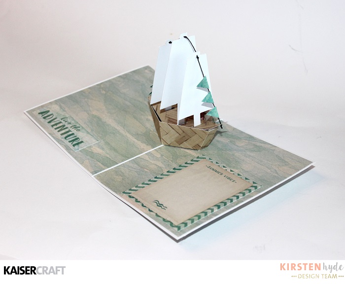 My Craft and Garden Tales: Live the adventure, a sail boat pop up card