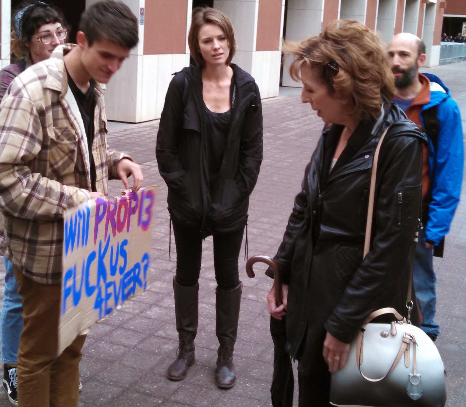 reclaim UC: Students block UC CFO Brostrom from entering Regents meeting