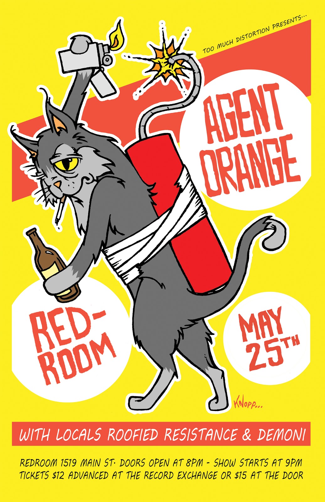 The Art of Kelly Knopp: Agent Orange Concert Poster