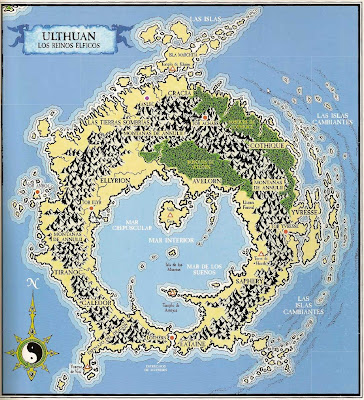 La biblioteca del Gran Nigromante: Mapa de Ulthuan