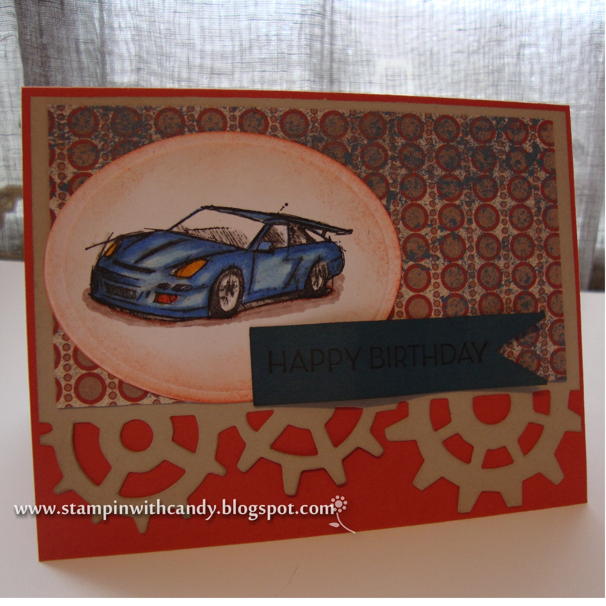 Stampin With Candy: Masculine cards: Need For Speed birthday card