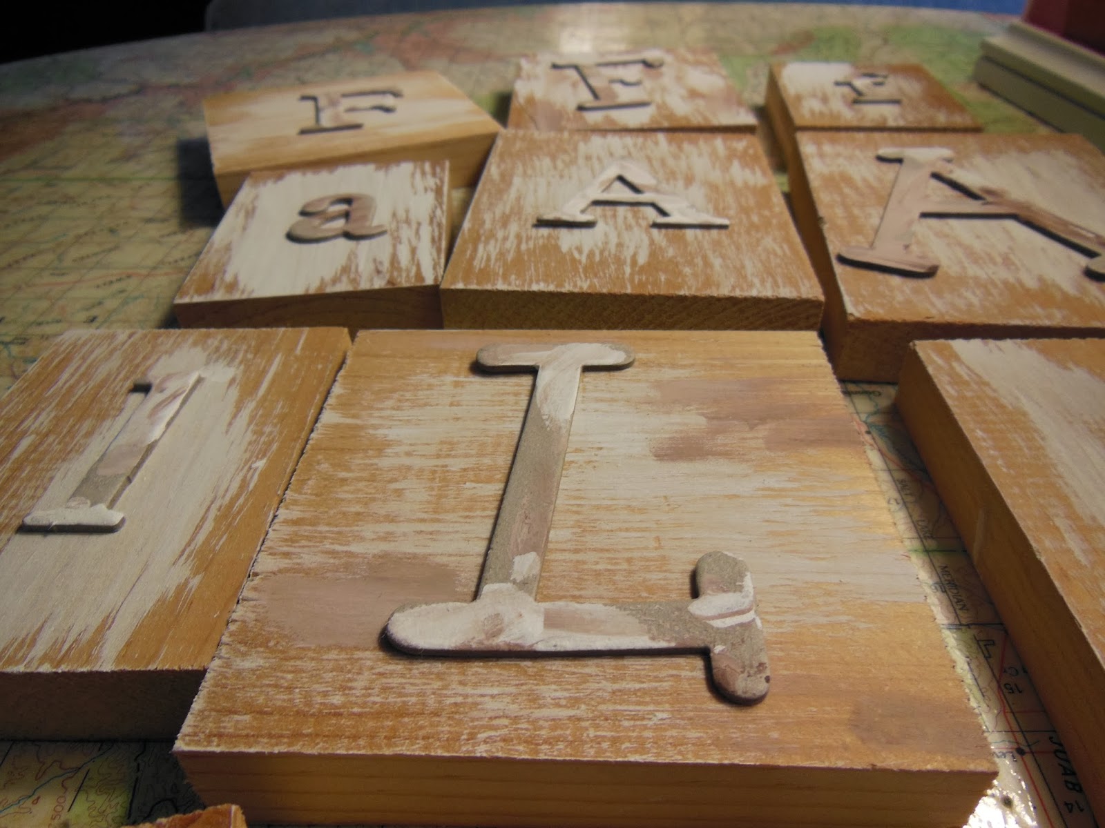 Mimi Sue's Cottage: Fall Wood Letter Blocks