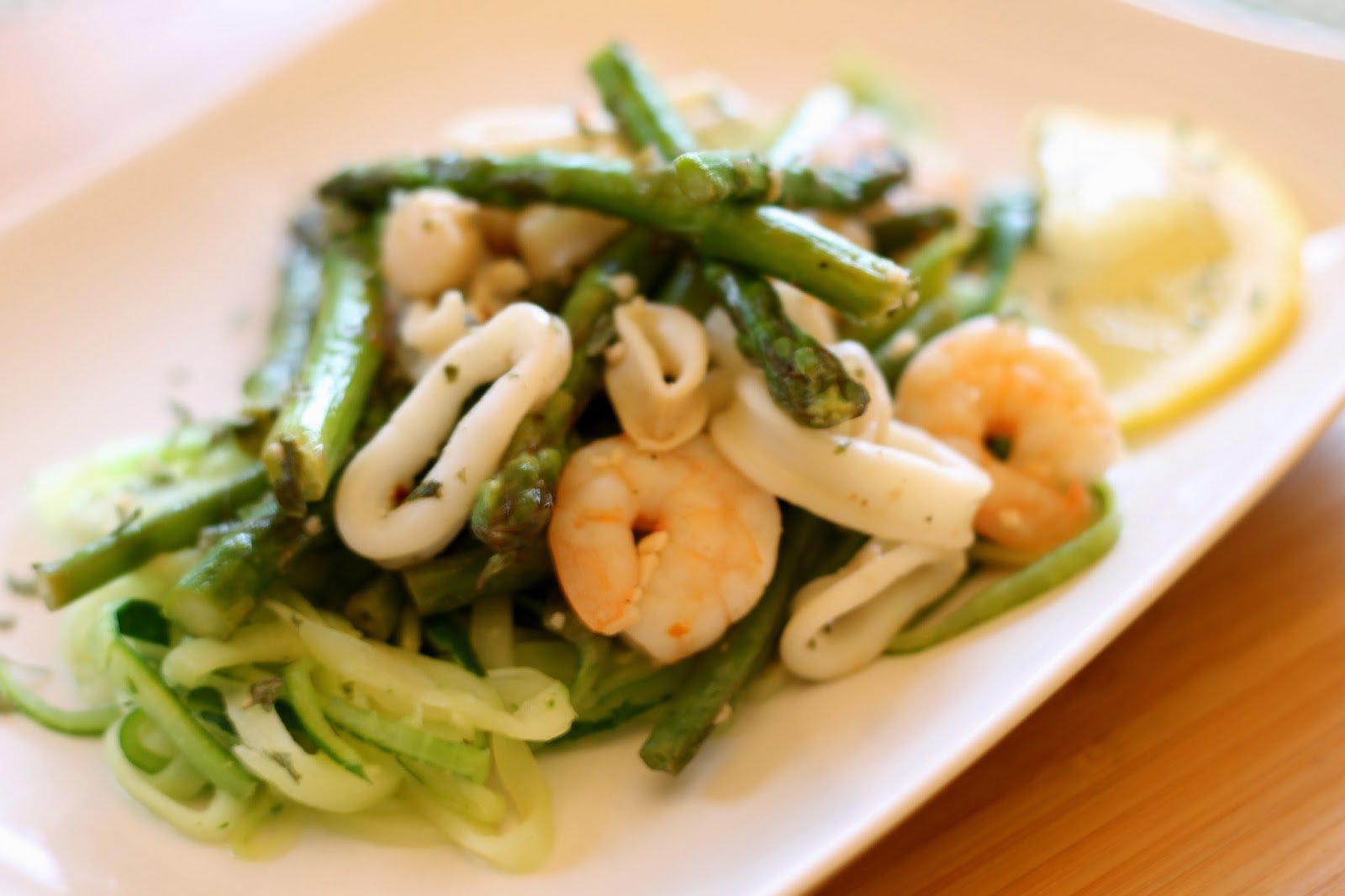 The Whole30 Dish: Shrimp and Calamari in a Lemon Butter (Ghee) Sauce