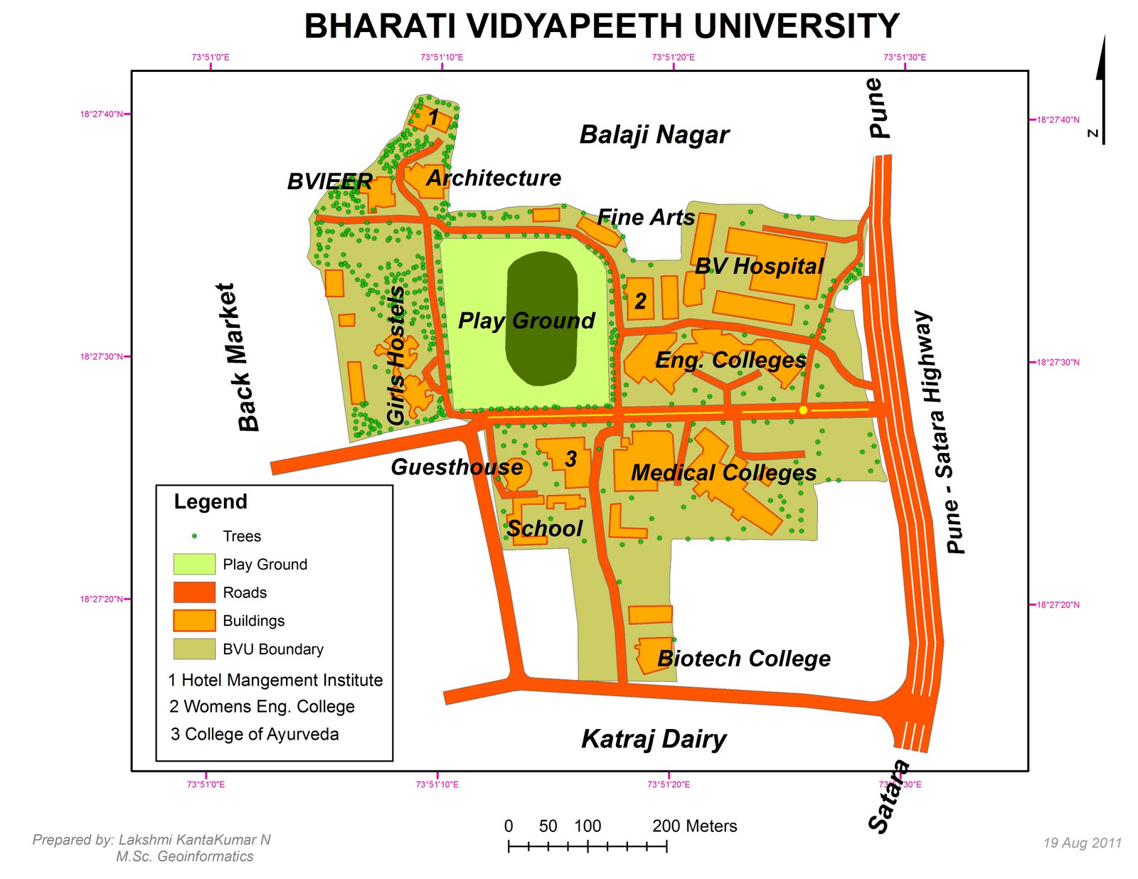 Geotecha: Bharati Vidyapeeth University Map