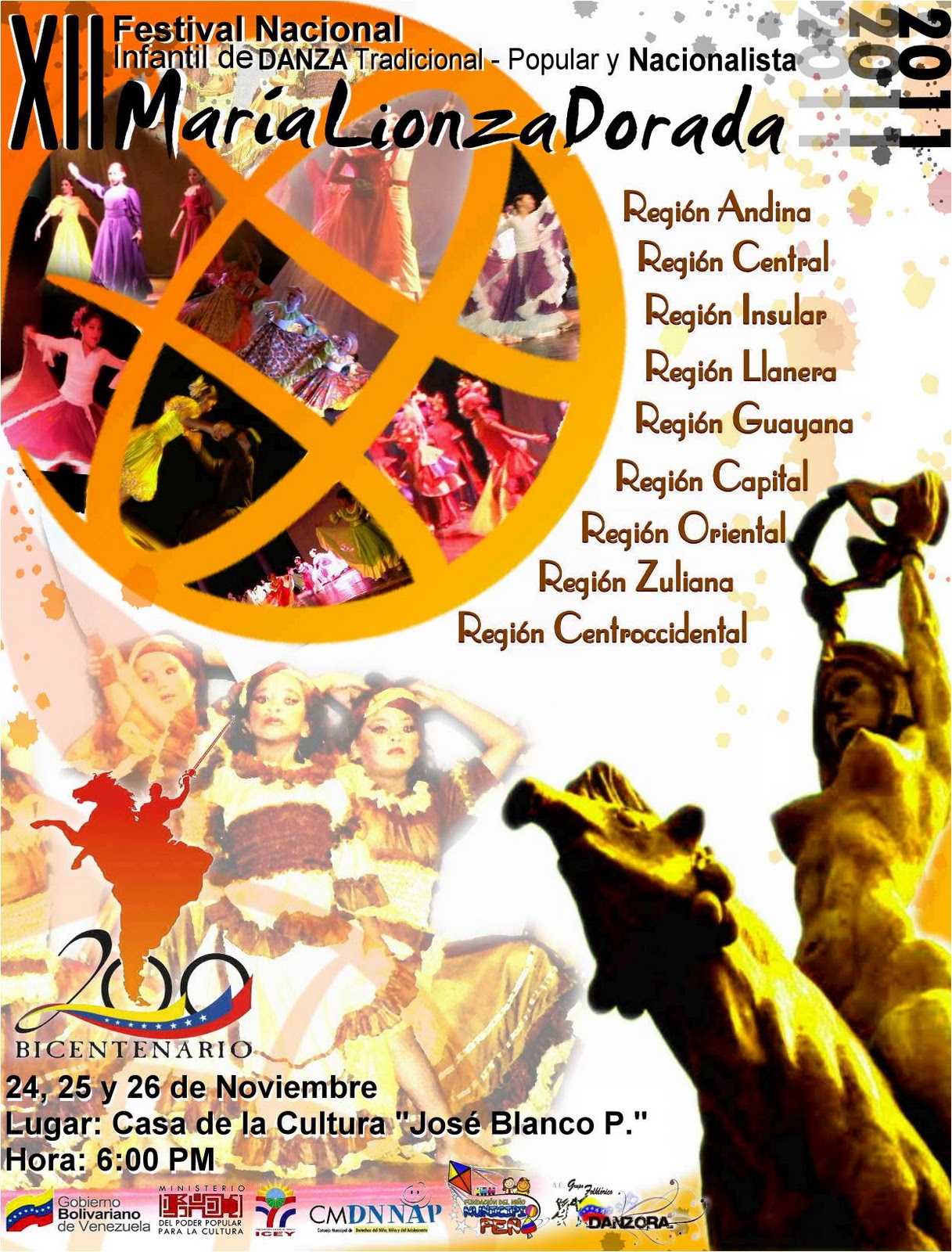 Danzora organiza el XII Festival Nacional de Danza María Lionza Dorada