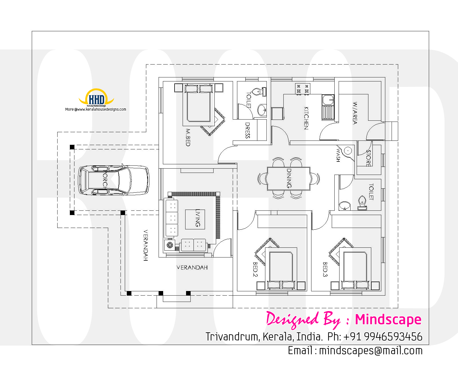 House Designs: Floor plan of awesome single floor home