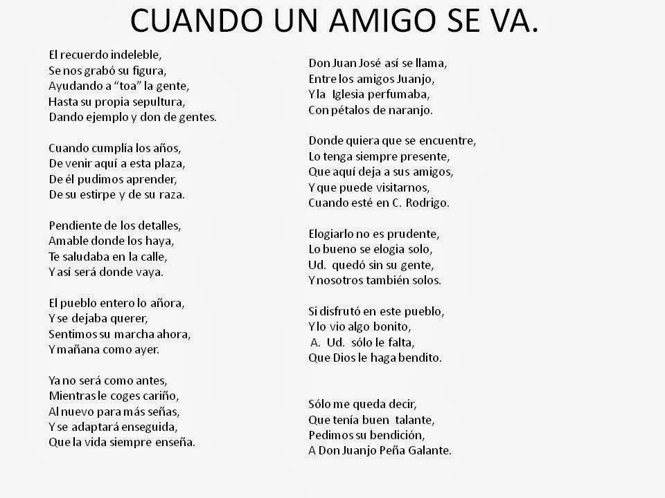 prosa y versos: CUANDO UN AMIGO SE VA