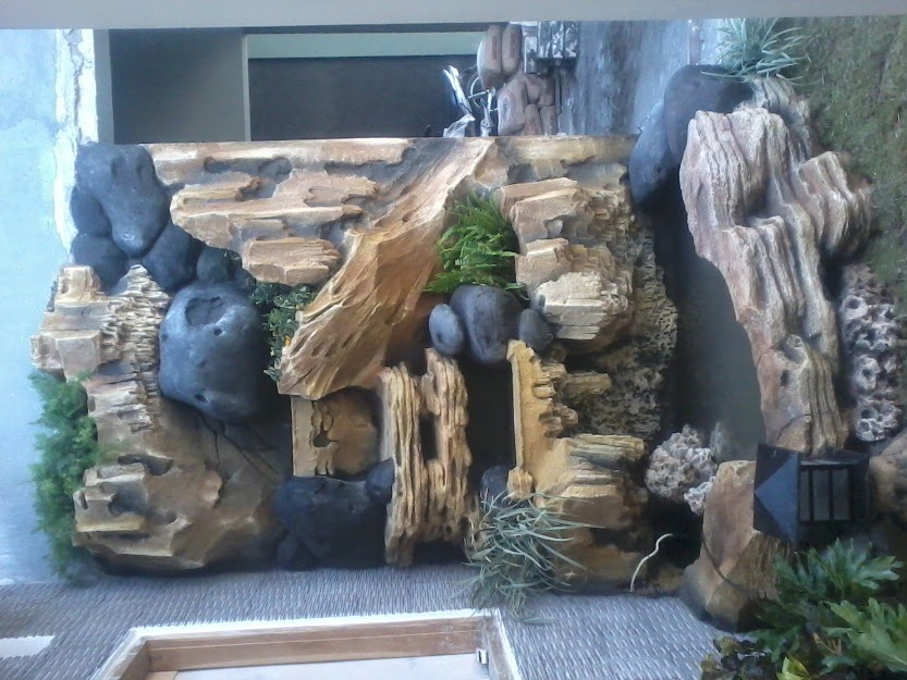 PIRDOT: Contoh Relief Tebing Air Terjun Kolam Hias Alami