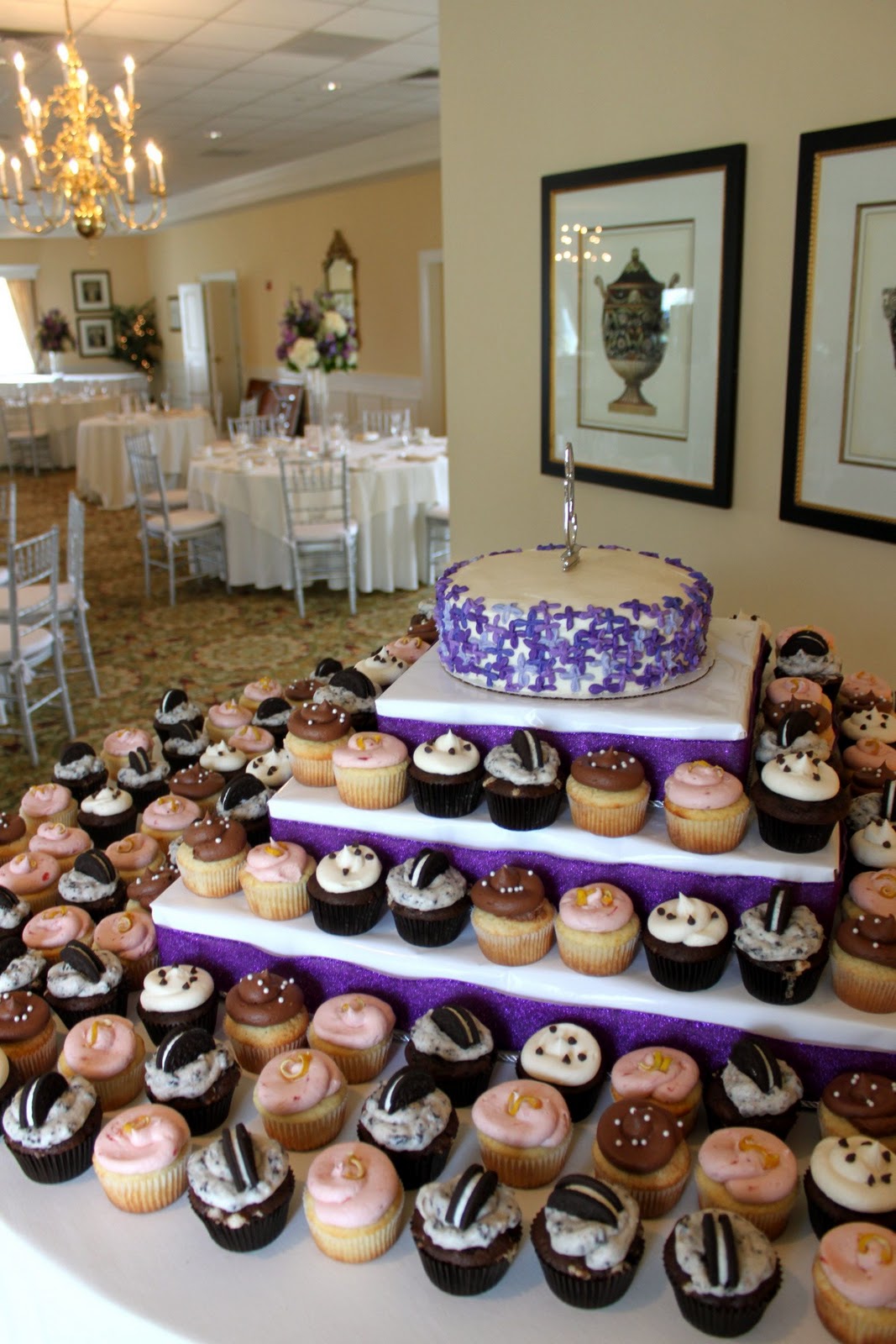 Baked Perfection: Vanilla Cupcakes with Chocolate frosting...and a wedding