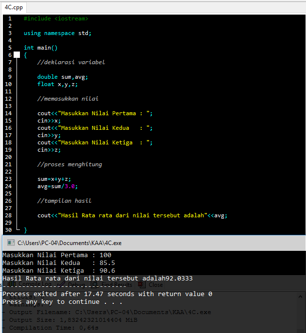 Pengenalan Program C dan C++ | Konsep Pemrograman
