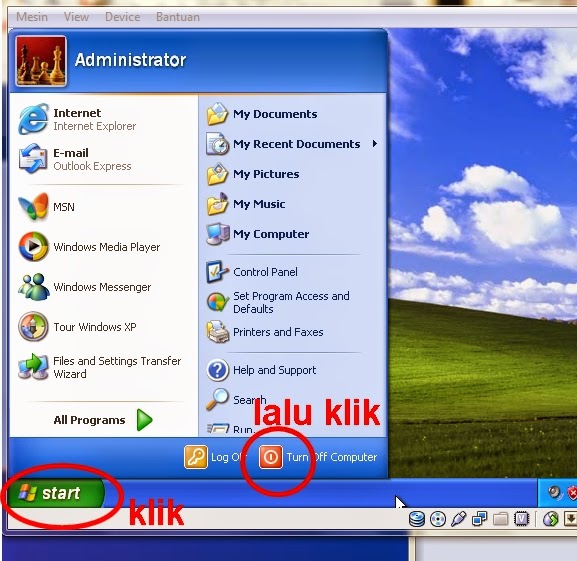 Cara Mematikan/turn off Komputer atau PC dan laptop | a-ndi.com