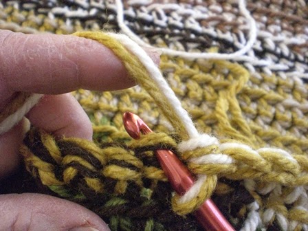 A Home Grown Journal: Crocheted Rug with Heavy Rug Yarn Tutorial