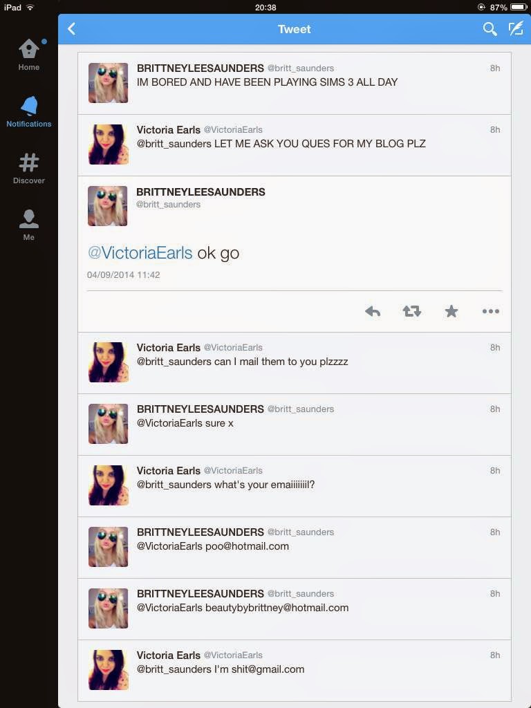 BRITTNEY LEE SAUNDERS QUESTION TIME | YOUTUBE LOVE #1