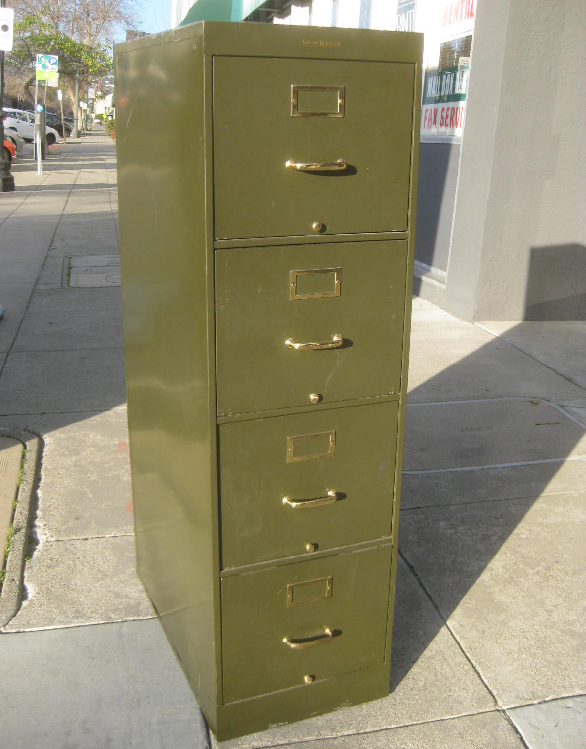 Military File Cabinet - Large Military Campaign Three Drawer Filing ...