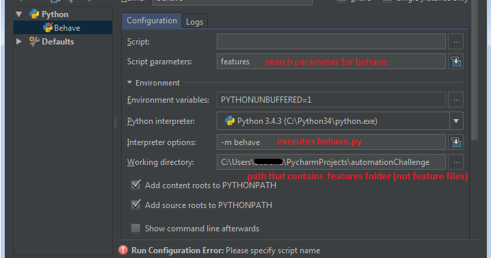 Behave configuration & Tags for PyCharm IDE (BDD) - Software ...