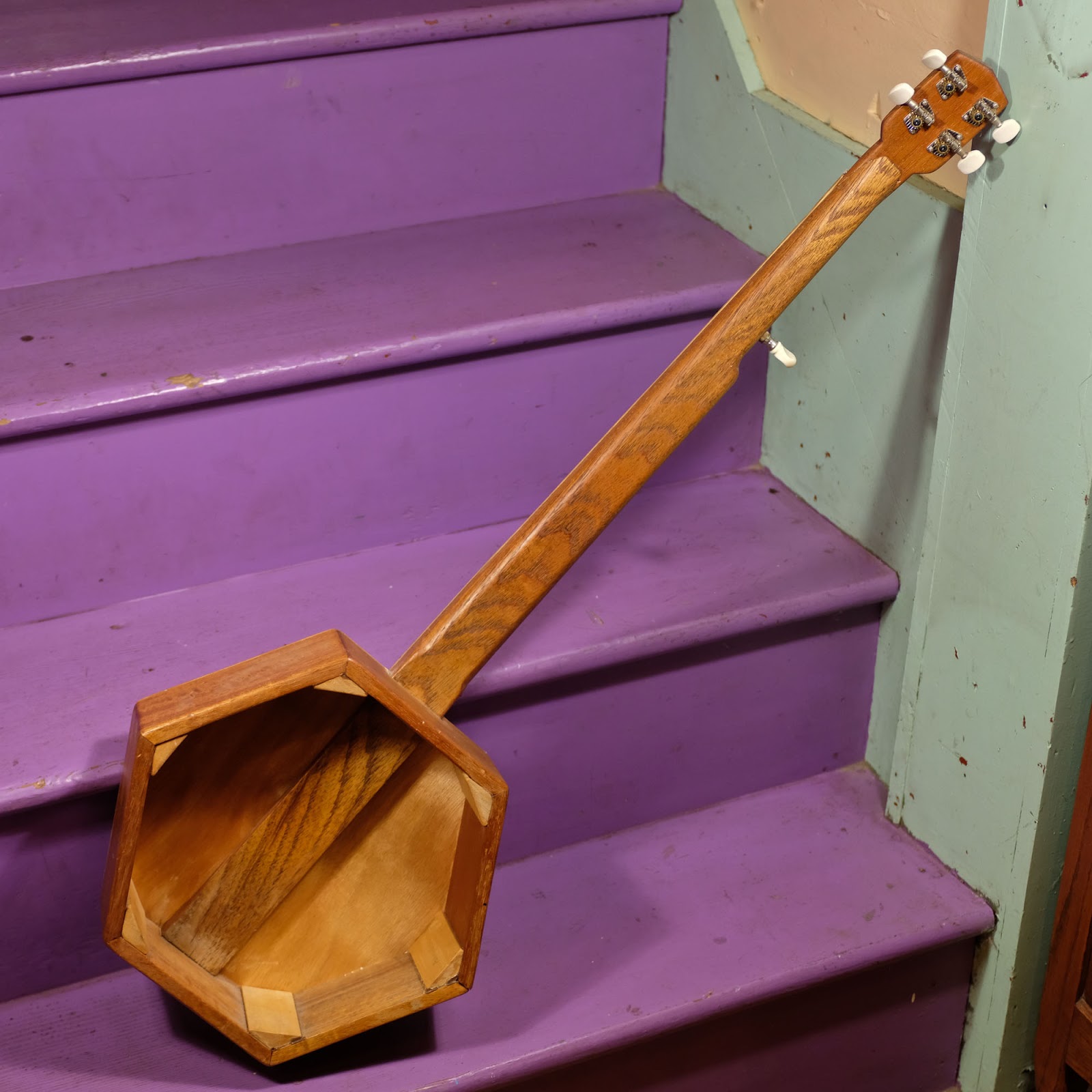 2000s Homemade "Box" Fretless Banjo