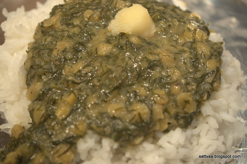 Sattvaa: Greens galore - Sabsige soppu (Dill leaves) kootu