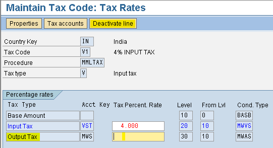 SAP - FICO MODULE LEARNING: Define Tax Codes for Sales and Purchases