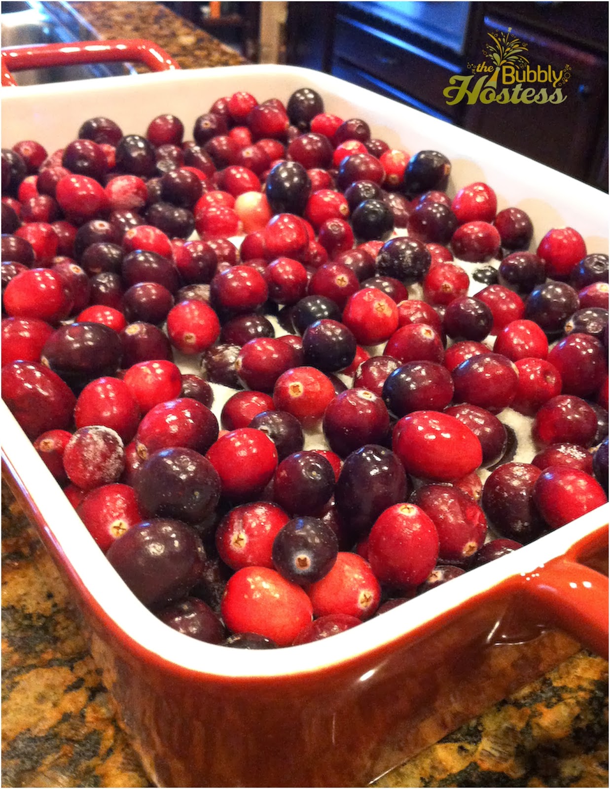 The Bubbly Hostess: Bourbon Baked Cranberries