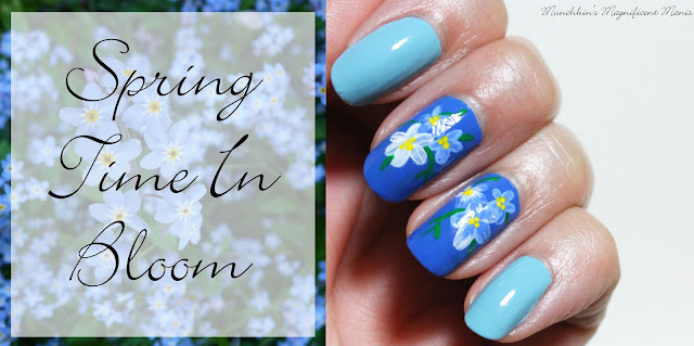 Munchkin’s Magnificent Manis: Spring in bloom- flower nail design