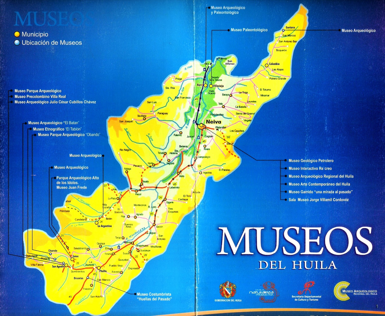 Neiva Huila Colombia: MAPA DEL HUILA