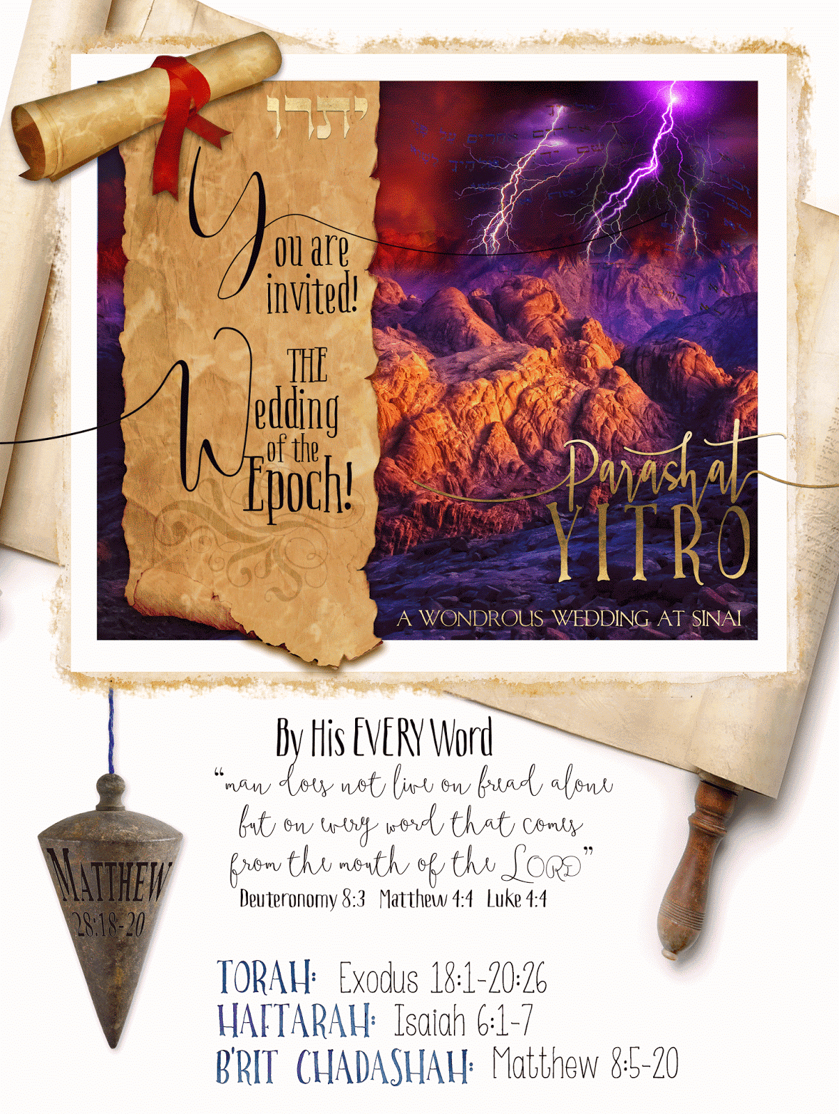 By His EVERY Word: A Wondrous Wedding at Sinai | Parashat Yitro | By ...