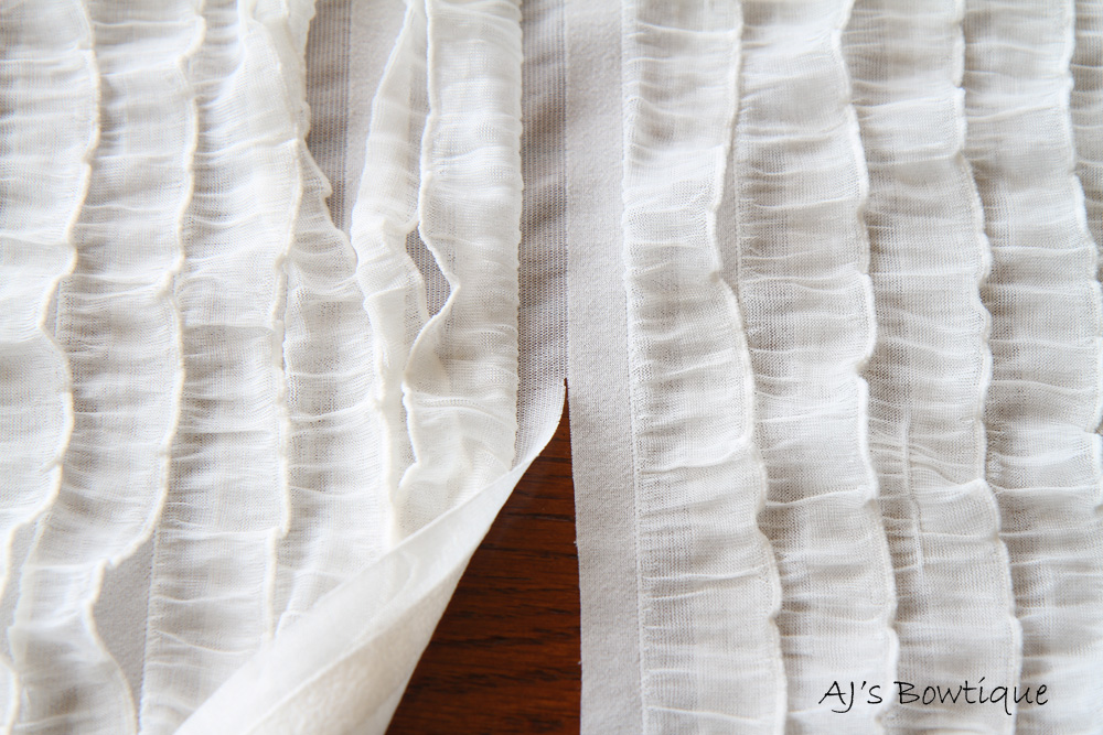 AJ's Bow-tique: Tips for working with Ruffle Fabric