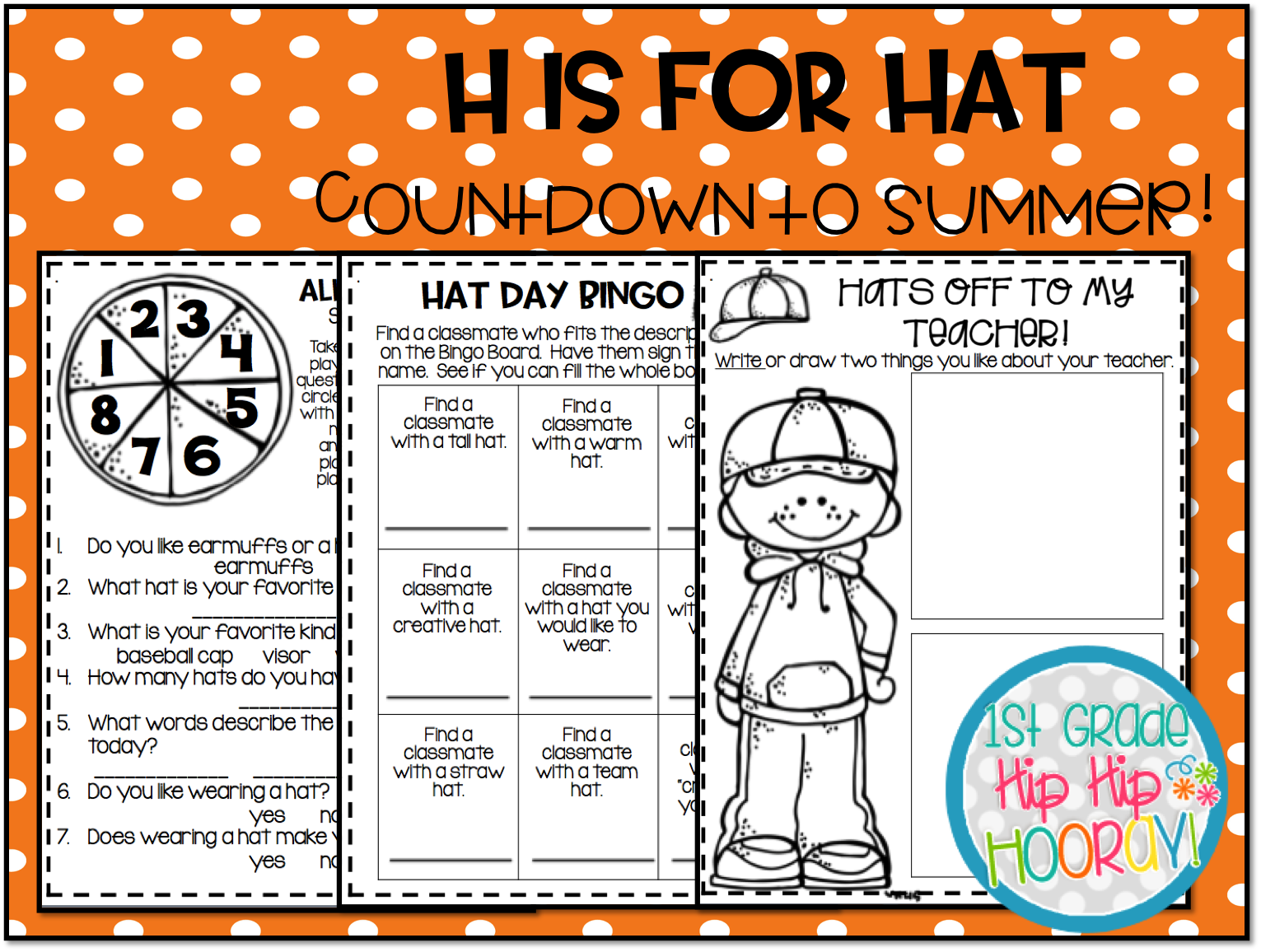 1st Grade Hip Hip Hooray!: ABC Countdown to Summer!