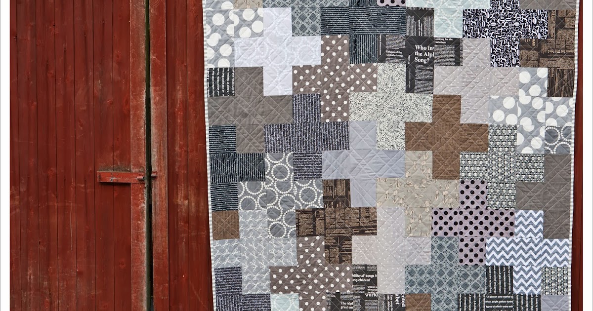 needles and lemons: The grey cross - a finished quilt