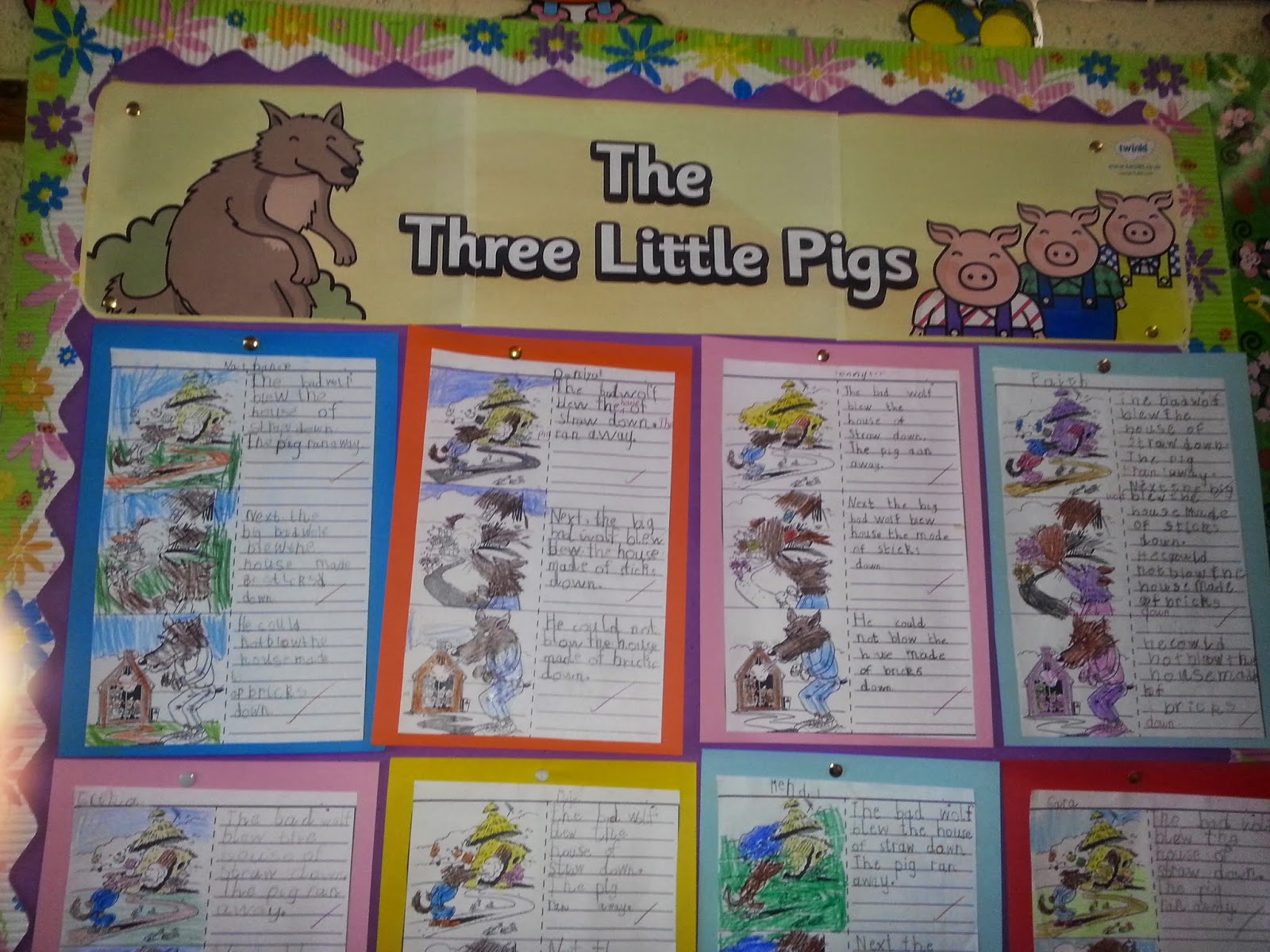 Literacy Site: Sequencing and writing about the 'Three Little Pigs'