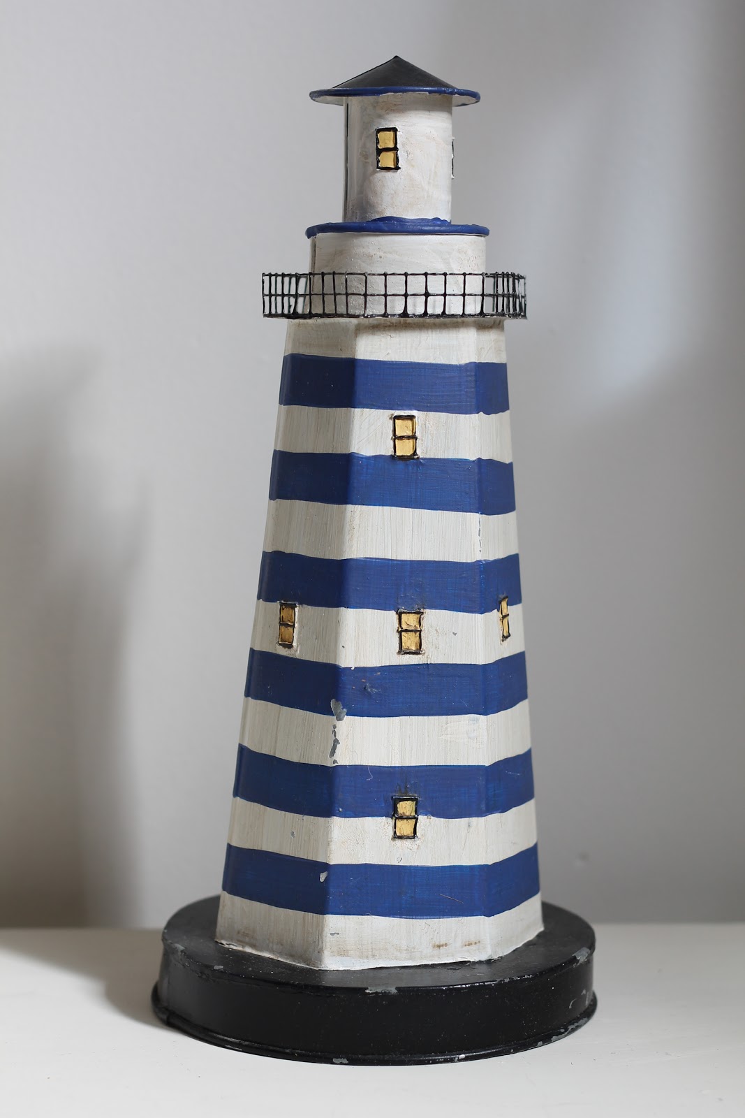 Walrus: Vintage Metal Hand-Painted Lighthouse