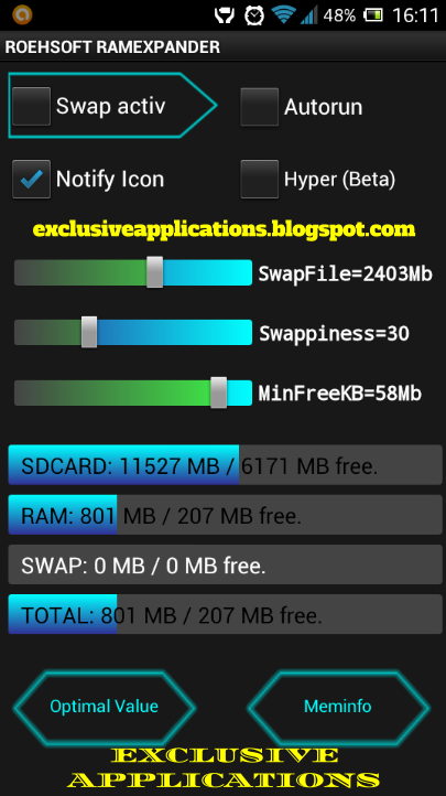 Exclusive Applications: Expanding RAM on android devices