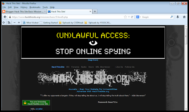 Hack This Site Basic Mission Tutorials