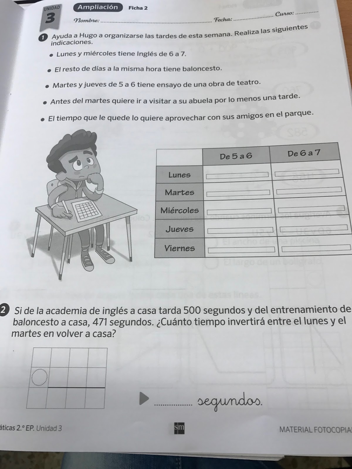 Los Segunditos: Fichas repaso Lengua y Mates