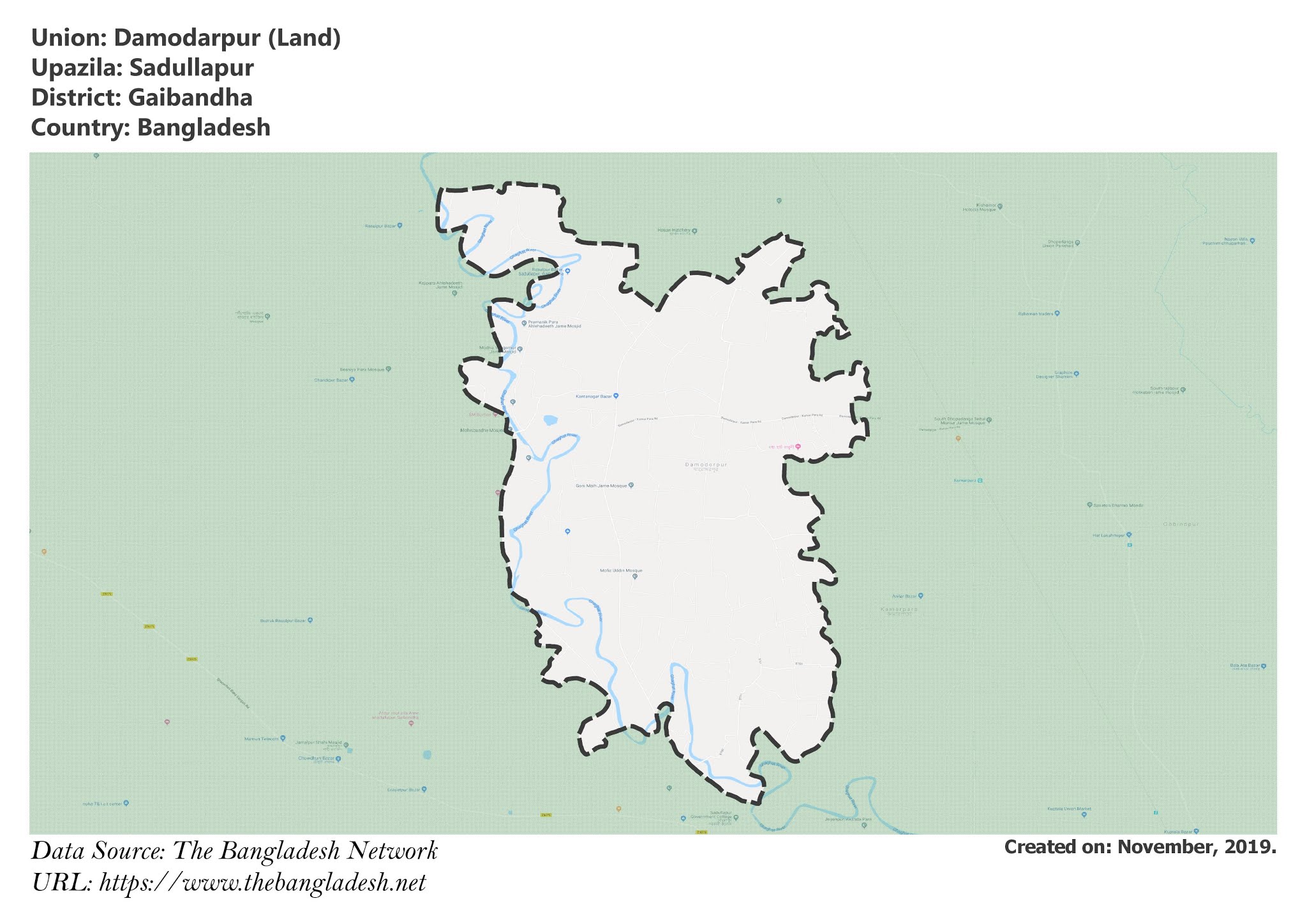 Damodarpur Union, Gaibandha