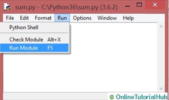 Python # 6 - Execution of Python - OnlineTutorialHub