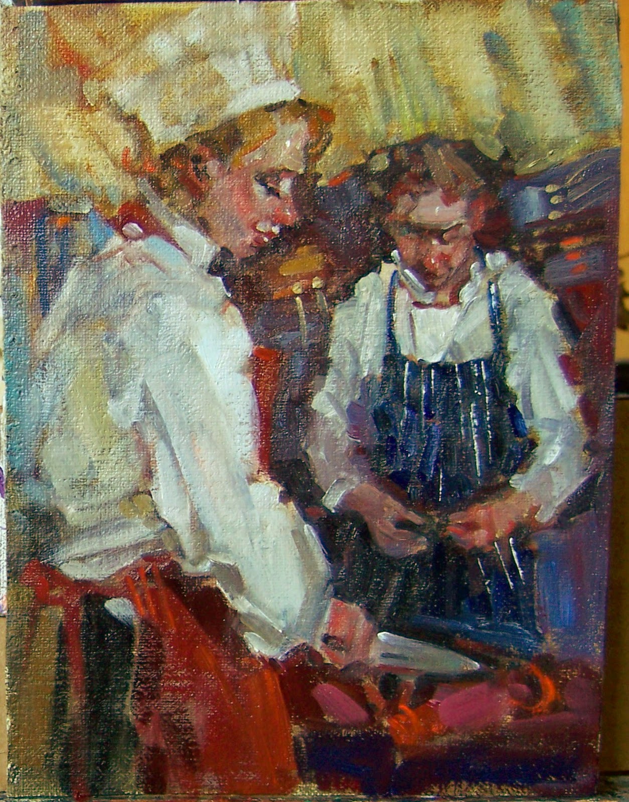 Kim Roberti Art Gallery: "A Cut Above" Kim Roberti's 6"x8" original oil ...