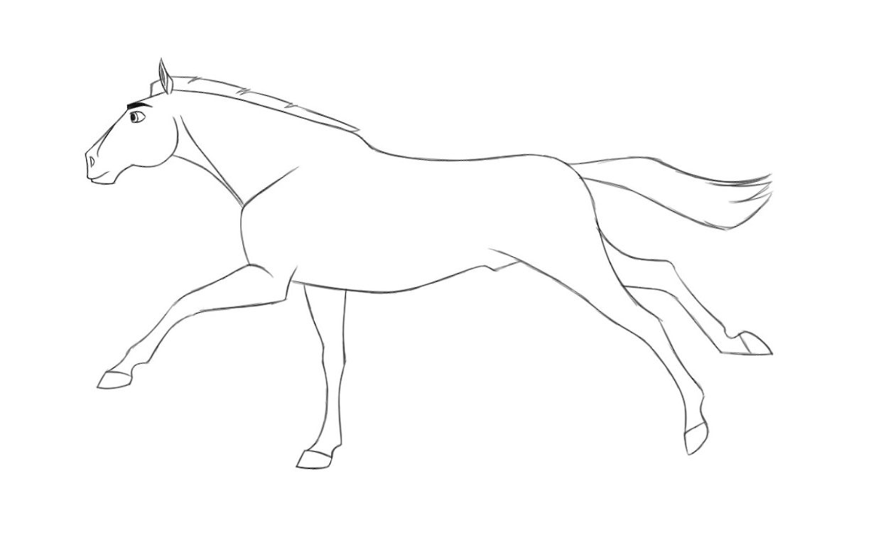 Stallion Line Art