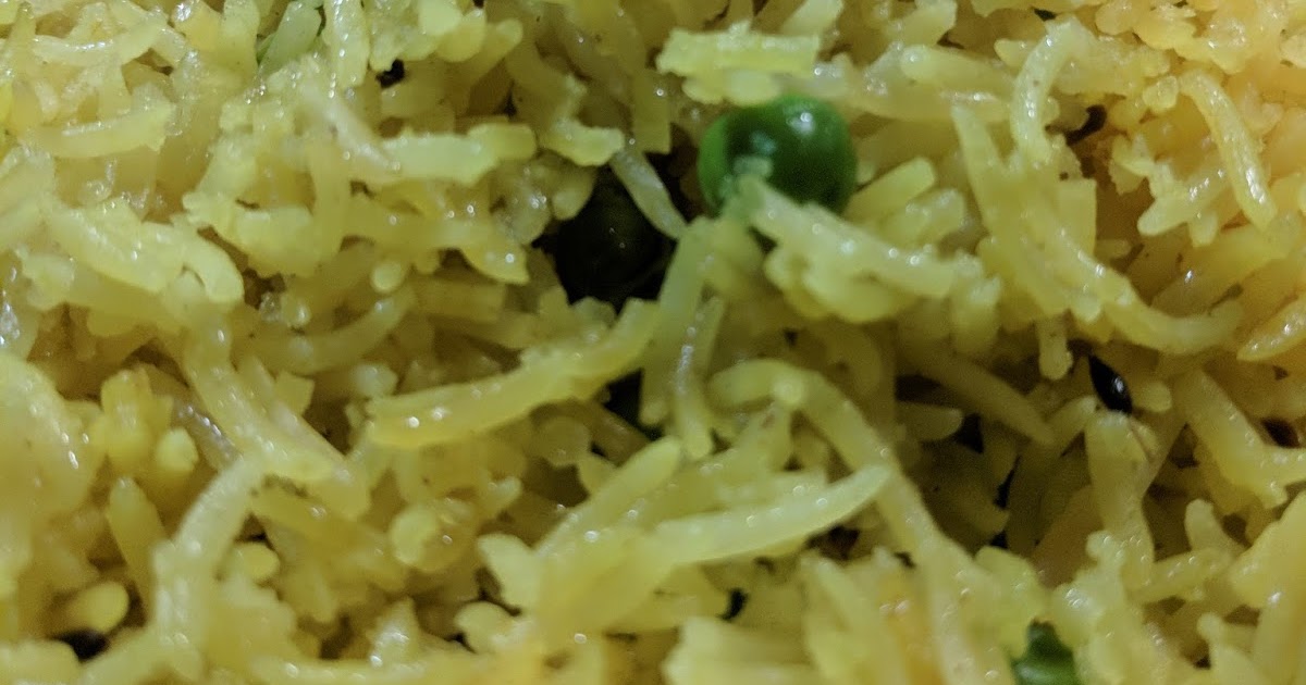 Life Without Alu?: Matar Pulao (Yellow Rice with Peas)
