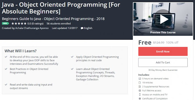 [100% Off] Java - Object Oriented Programming [For Absolute Beginners ...