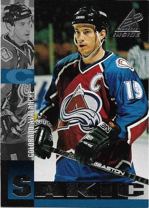 My PCs--one card at a time: Joe Sakic card #275 1997-98 Pinnacle Inside #54