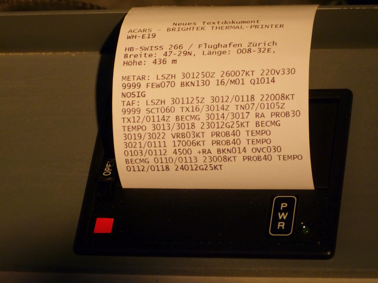 B737-800NG Homecockpit / 1:1 Scale > P3D v3.3: ACARS Thermal Printer WH-E19