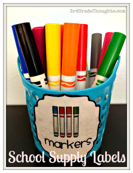 Getting Organized: Classroom Supply Labels | 3rd Grade Thoughts